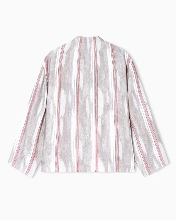 Giorgio Armani Jacquard Linen And Viscose Jacket