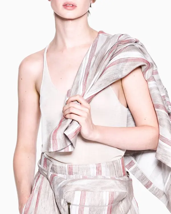Giorgio Armani Jacquard Linen And Viscose Jacket
