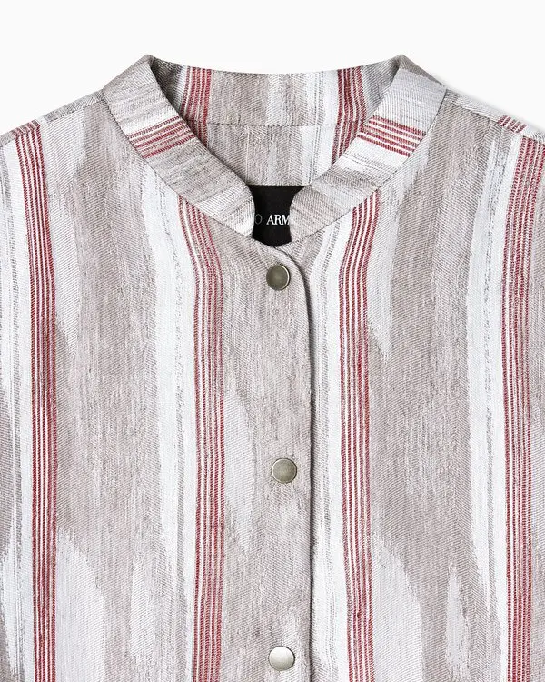 Giorgio Armani Jacquard Linen And Viscose Jacket