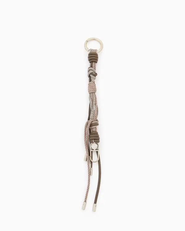 Giorgio Armani Rope And Leather Keyring - Brown