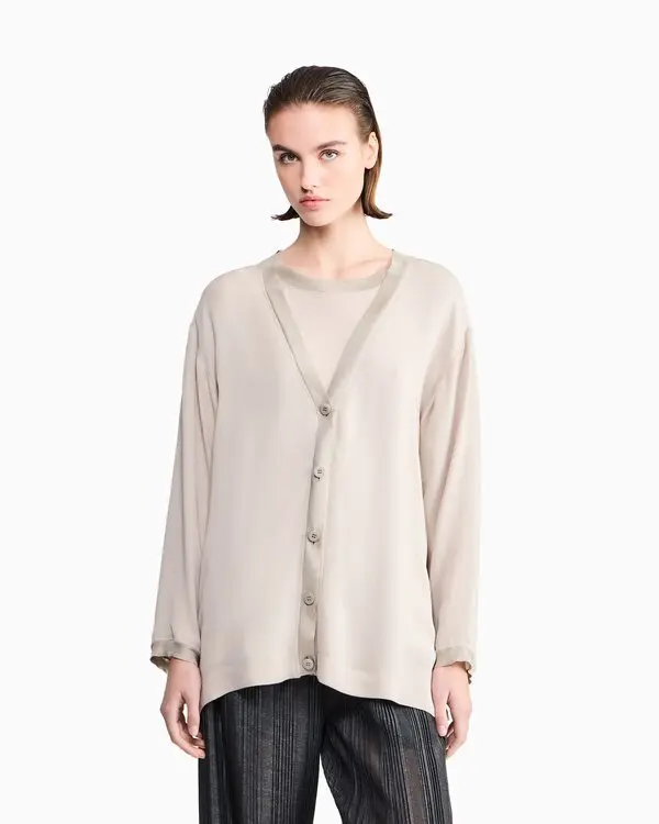 Giorgio Armani Silk Georgette Twin-set - Grey