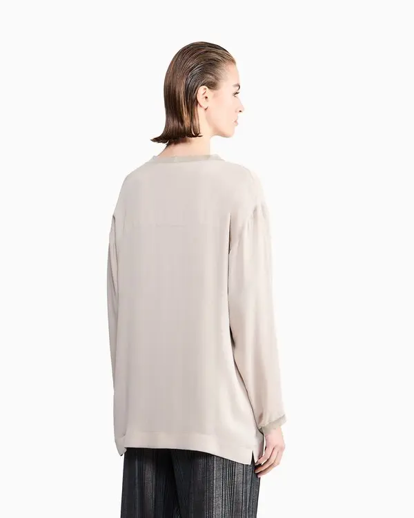 Giorgio Armani Silk Georgette Twin-set - Grey