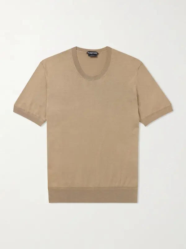 TOM FORD Cotton T-shirt - Neutrals