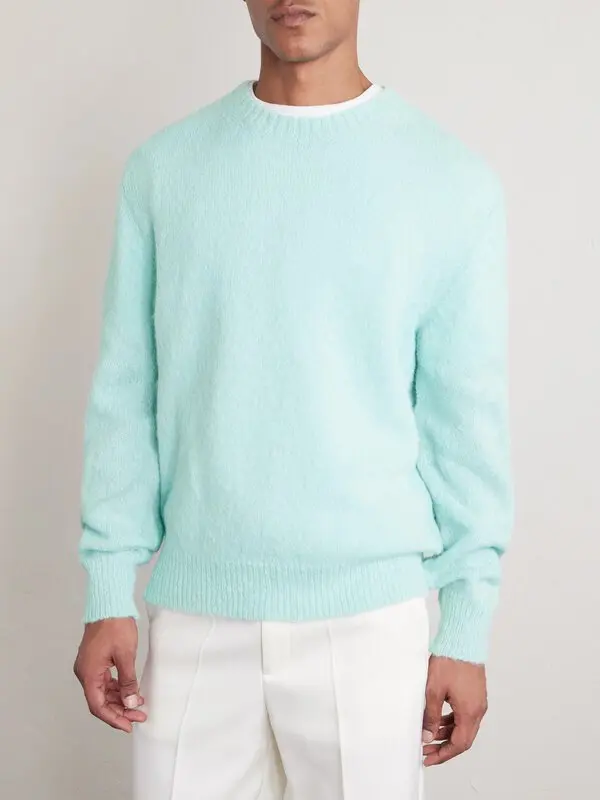 TOM FORD Alpaca-blend Sweater - Blue