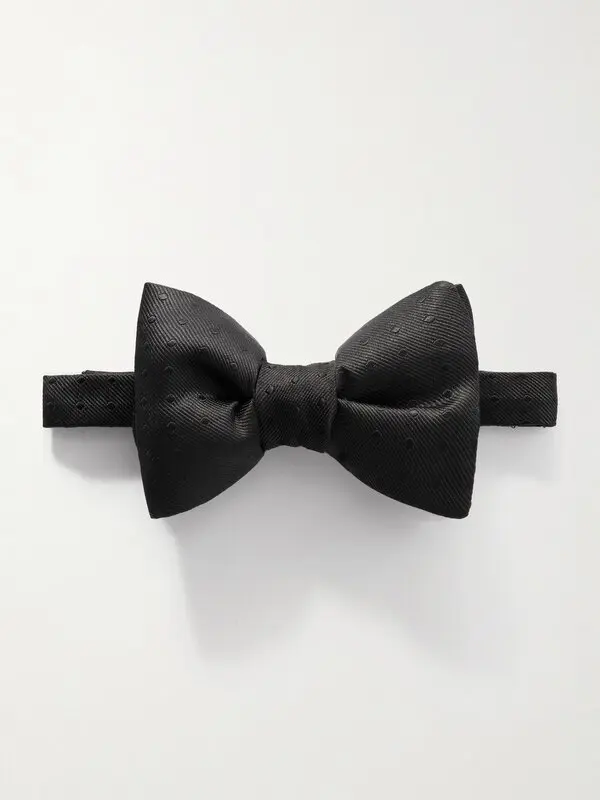 TOM FORD Pre-tied Polka-dot Bow Tie - Black