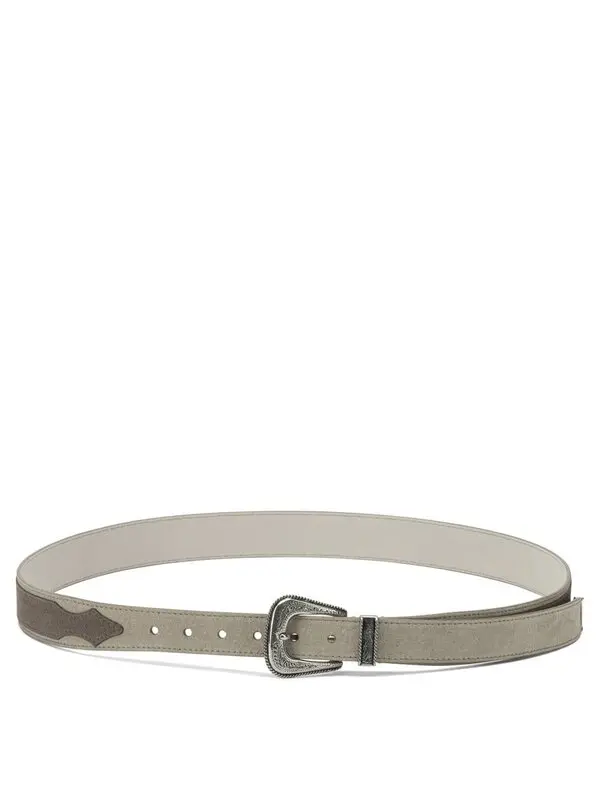 Brunello Cucinelli Leather Western Belt - Beige