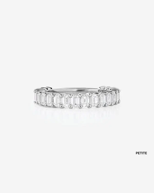 Ring Concierge Lab Emerald Cut Diamond Band Ring - Platinum