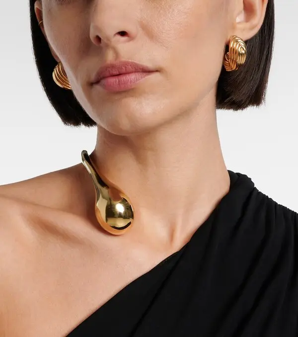 Bottega Veneta Plated Sterling Silver Hoop Earrings