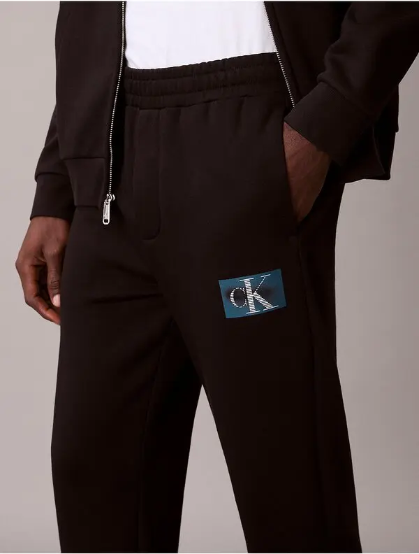 Calvin Klein Fleece Monogram Graphic Joggers - Black