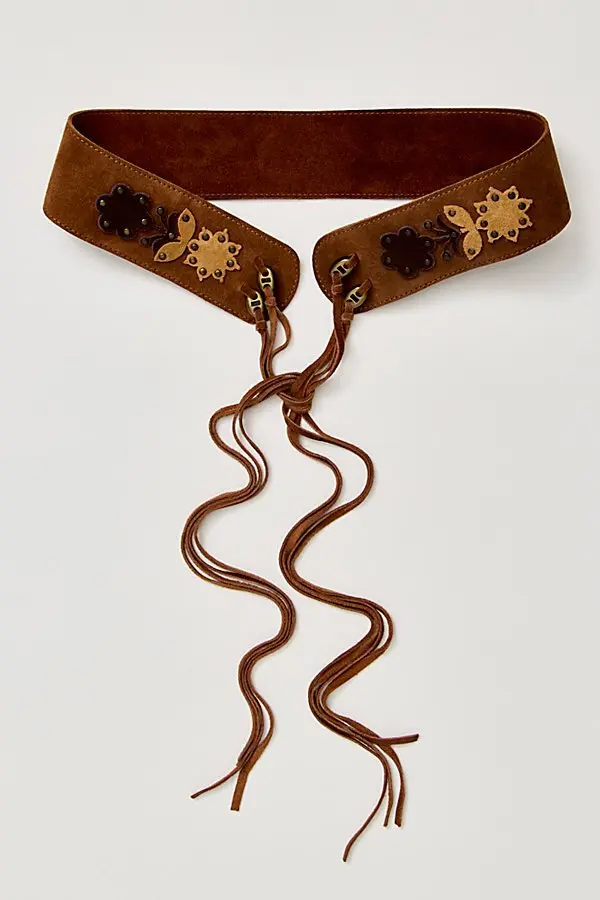 Free People Ivy Wrap Belt - Cognac