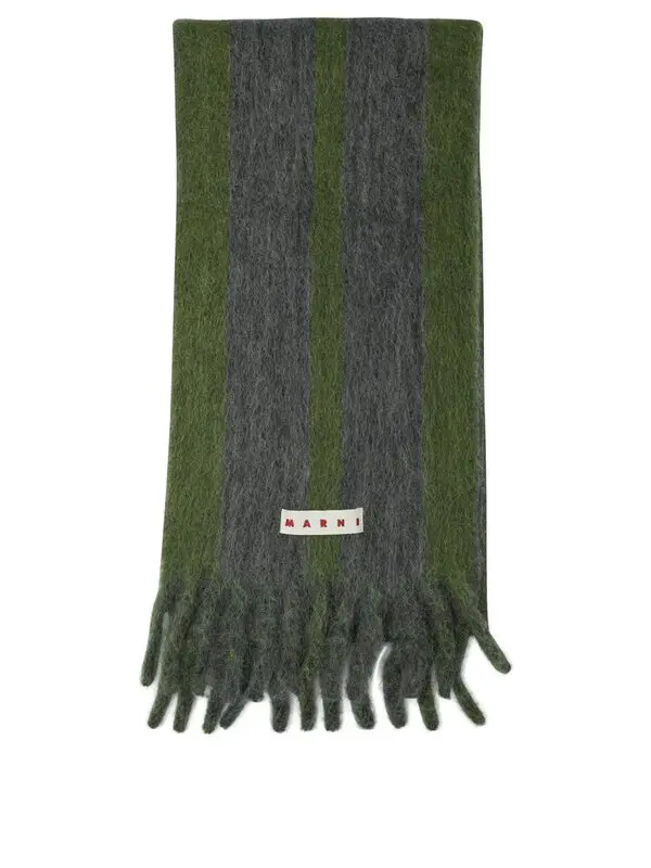 Marni Wool And Mohair Scarf - Grey