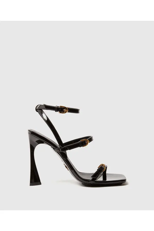 Stella McCartney Elsa Patent Heeled Sandals - Black