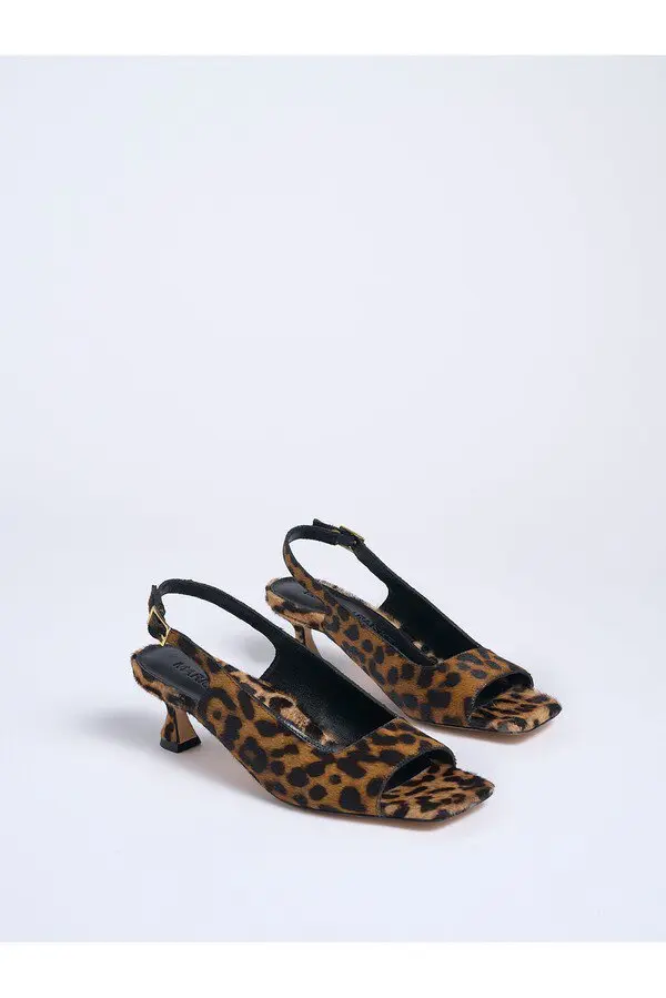Marion Parke Andie Leopard Slingbacks