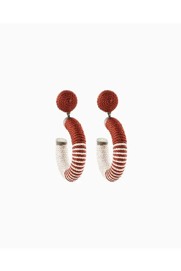 Giorgio Armani Hoop Earrings - Red