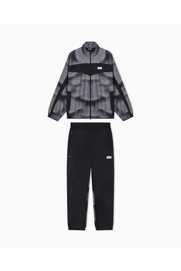 Emporio Armani Dynamic Athlete Tracksuit In Ventus7 Technical Fabric With Print