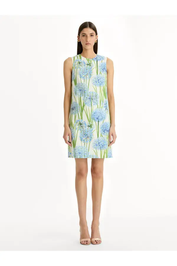 Oscar de La Renta | Allium Cotton Poplin Sleeveless Shift Dress