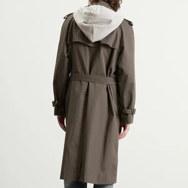 MAISON MARGIELA Trench Coat With Detachable Hood - Grey