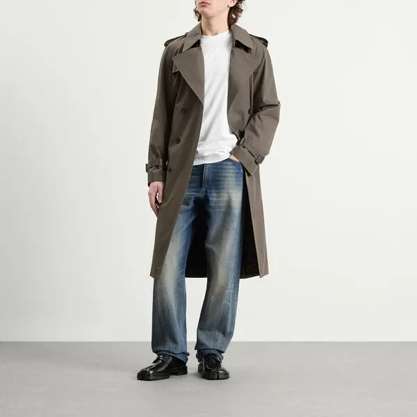 MAISON MARGIELA Trench Coat With Detachable Hood - Grey