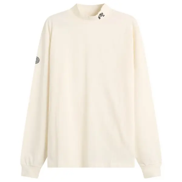 MALBON Upland Mock Neck Long Sleeve T-shirt - Winter White