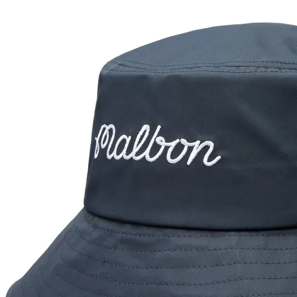 MALBON Logo Bucket Hat - Navy