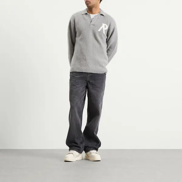 REPRESENT Knitted Boucle Knit Polo