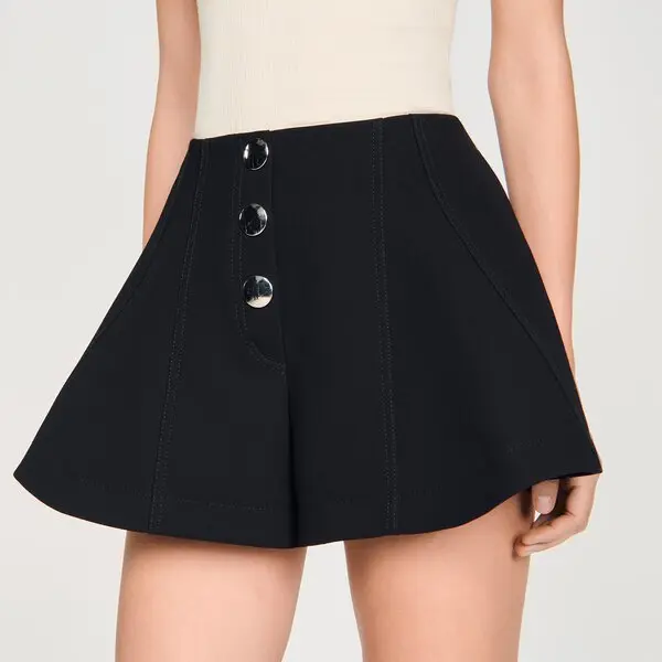 Sandro Flared Press-stud Shorts