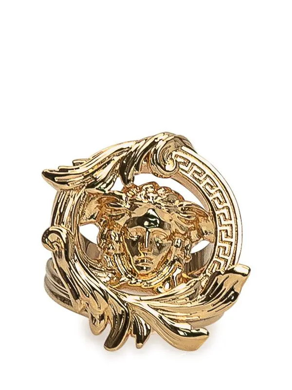 Versace Medusa Baroque Leaf Ring - Gold