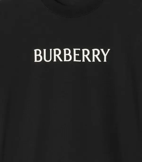 Burberry Cotton Slim Fit Logo T-shirt - Black