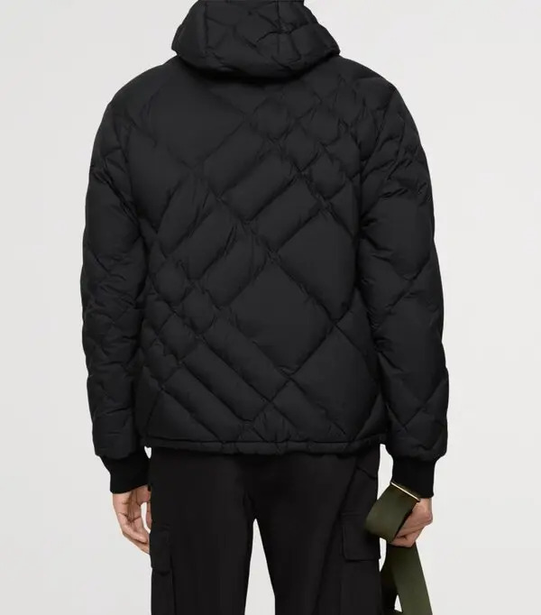 Burberry Check Doversgreen Puffer Jacket - Black