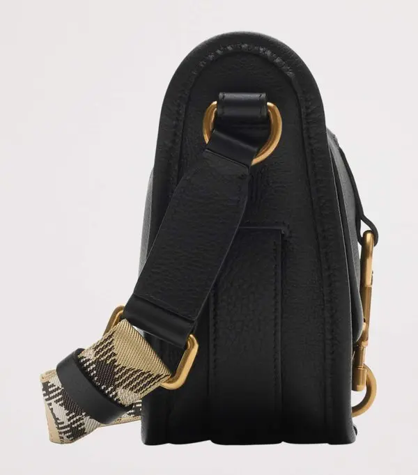 Burberry Mini Calfskin B Clip Messenger Bag - Black