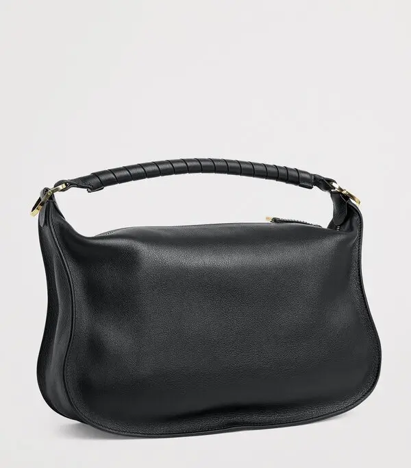 Chloé Marcie Leather Shoulder Bag - Black