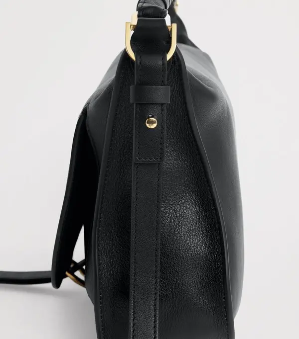 Chloé Marcie Leather Shoulder Bag - Black