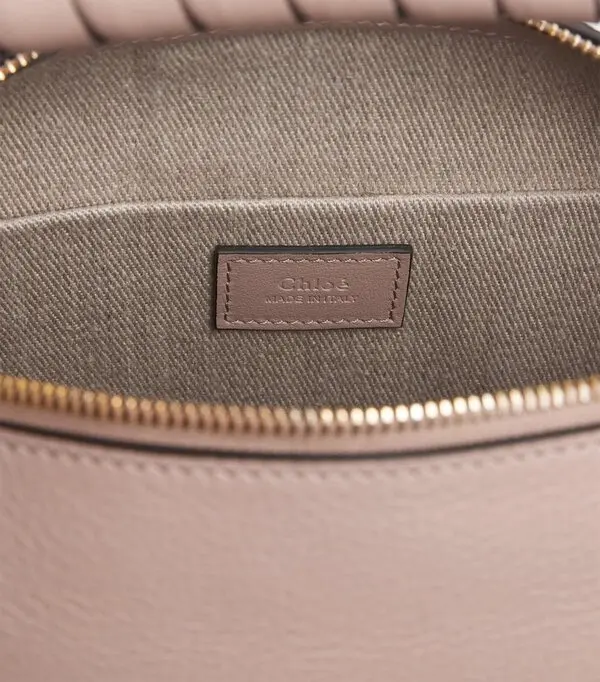 Chloé Marcie Leather Shoulder Bag - Grey