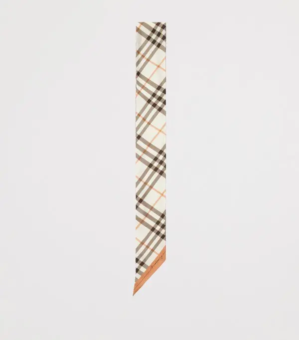 Burberry Silk Contrast Check Twilly