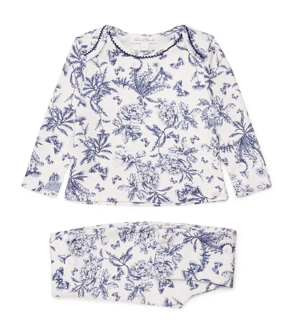 TARTINE ET CHOCOLAT Cotton-blend Toile De Jouy Pyjamas - Blue