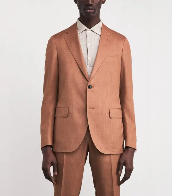 LARDINI Wool Blazer - Brown