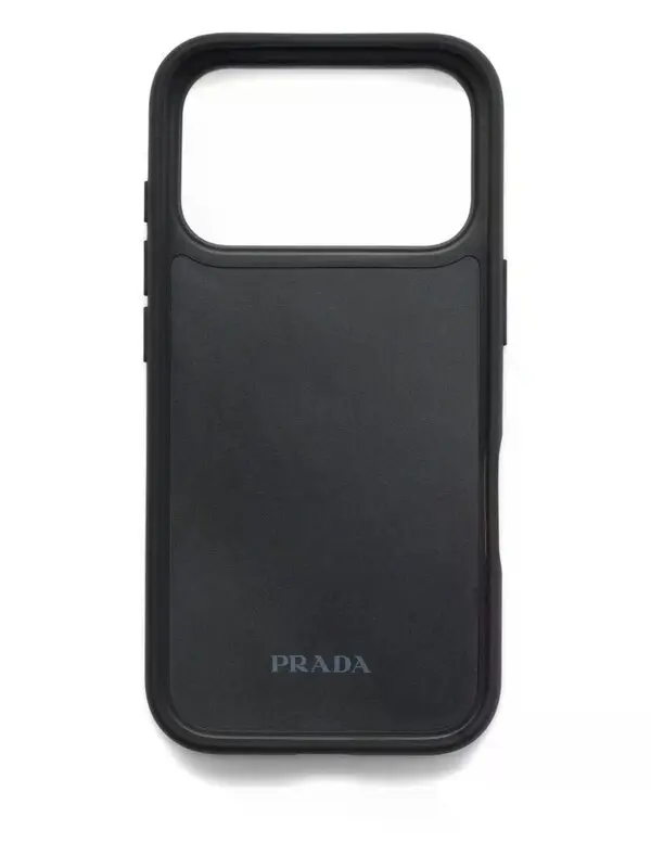 Prada Leather Iphone 17 Pro Case - Black