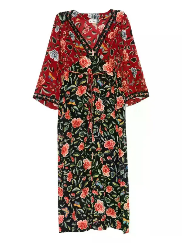 Rixo Dahlia Midi Dress - Red