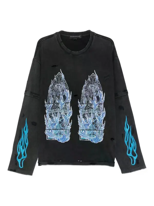 WHO DECIDES WAR Flame Glass Sweatshirt