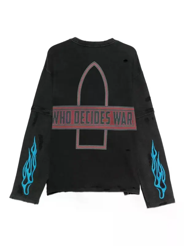 WHO DECIDES WAR Flame Glass Sweatshirt
