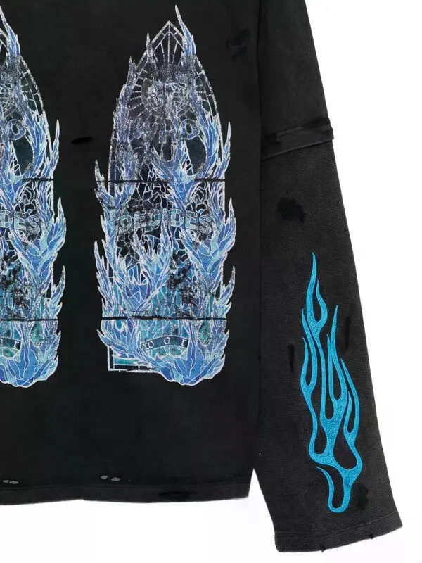 WHO DECIDES WAR Flame Glass Sweatshirt