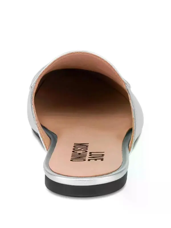 Moschino Metallic Emblem Mules
