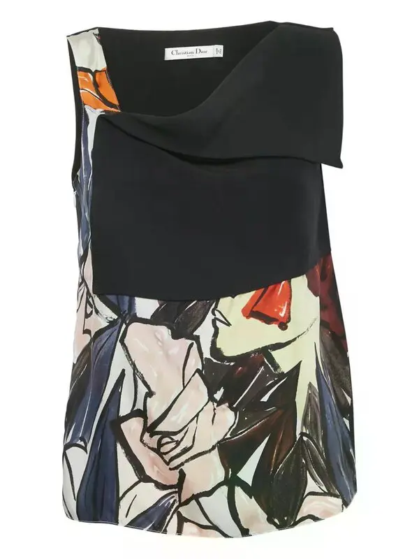 Dior Print-design Top - Black