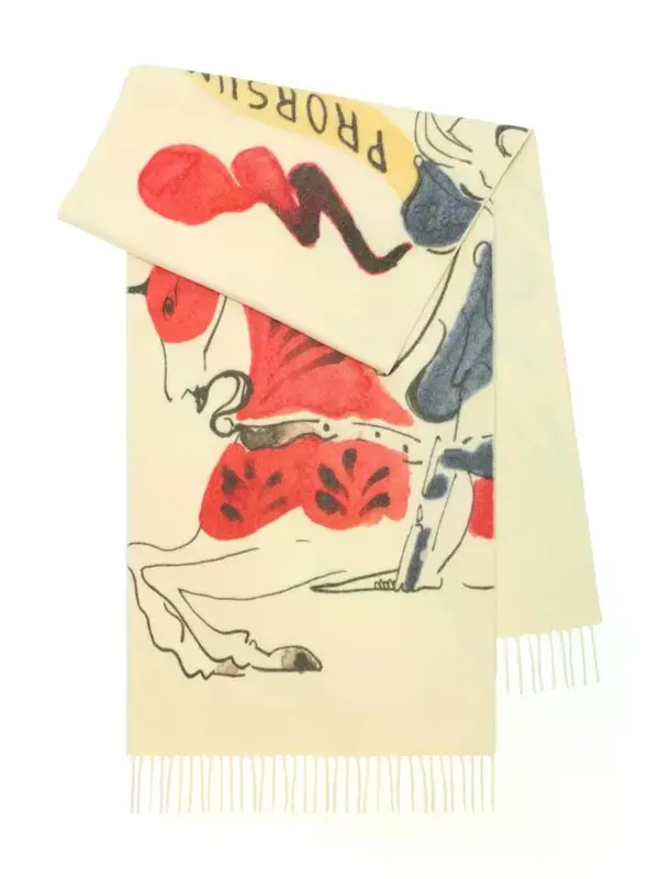 Burberry Watercolour Ekd Cashmere Scarf