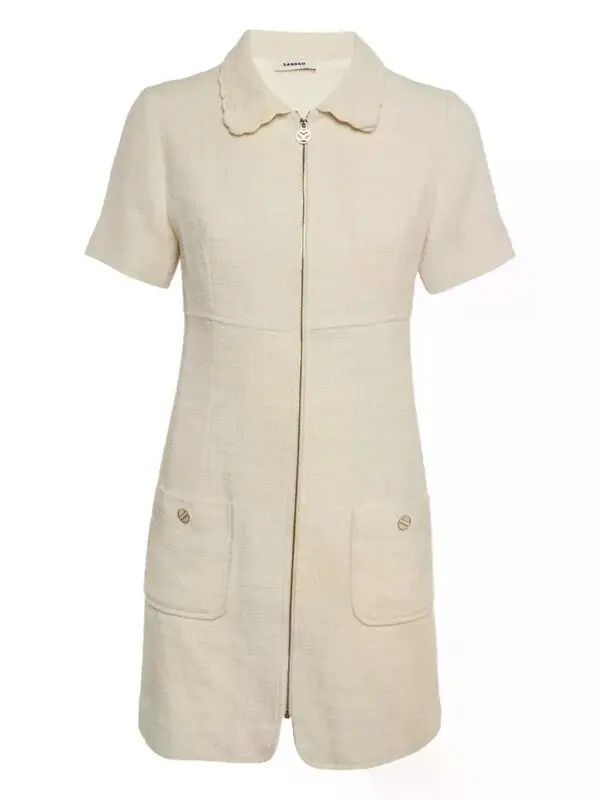 Sandro Tweed Zipped Mini Dress