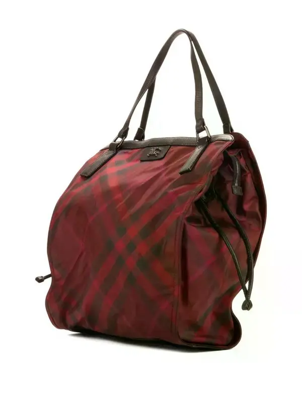 Burberry Check-pattern Tote Bag