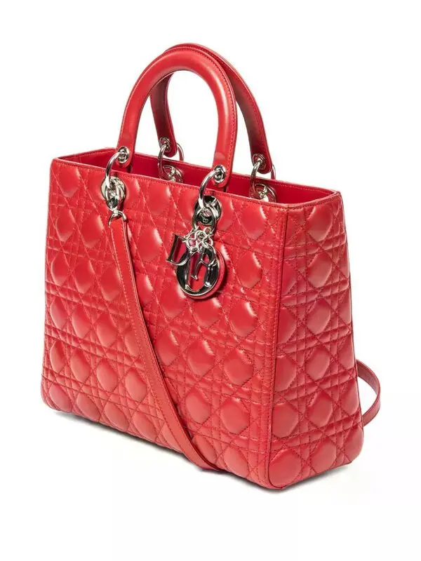 Dior Large Lady Tote - Red
