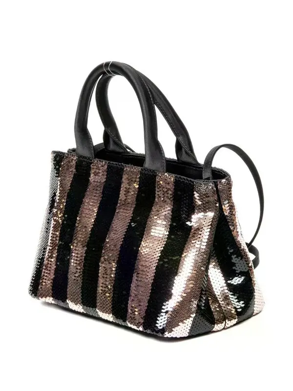 Prada Sequin Embellished Striped Tote
