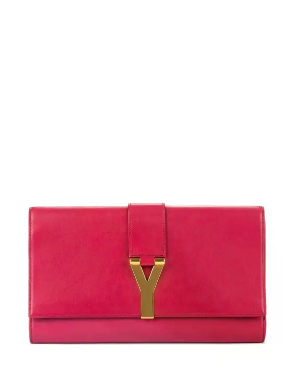 Saint Laurent Classic Y Line Clutch Bag - Pink