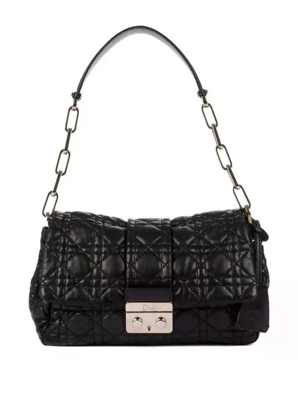 Dior New Lock Cannage Shoulder Bag - Black